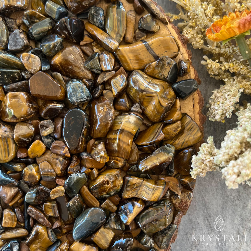Chips - Yellow Tiger Eye – Krystali Creations